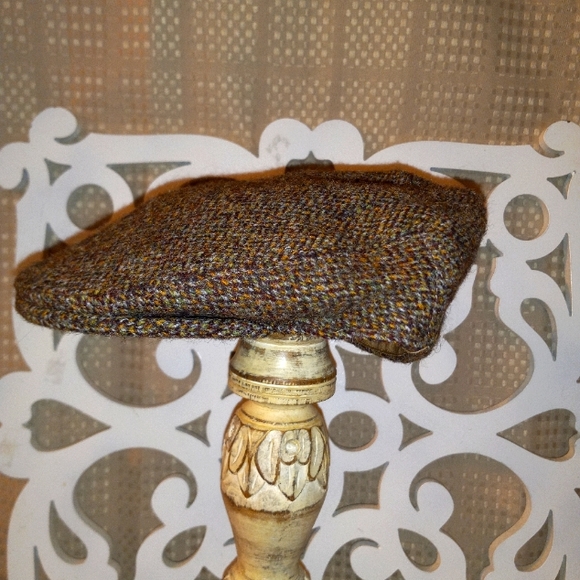 Harris Tweed | Accessories | Vintage Harris Tweed Herringbone Flat Cap ...